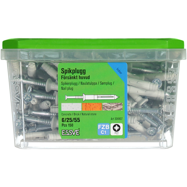 SPIKPLUGG 6X55 FH FZB 150ST | Beijer Byggmaterial