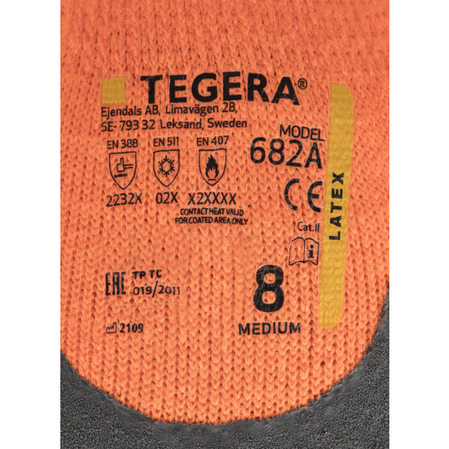 SKYDDSHANDSKE 682A TEGERA 8 SYNTETDOPPAD STL 8 | Beijer Byggmaterial